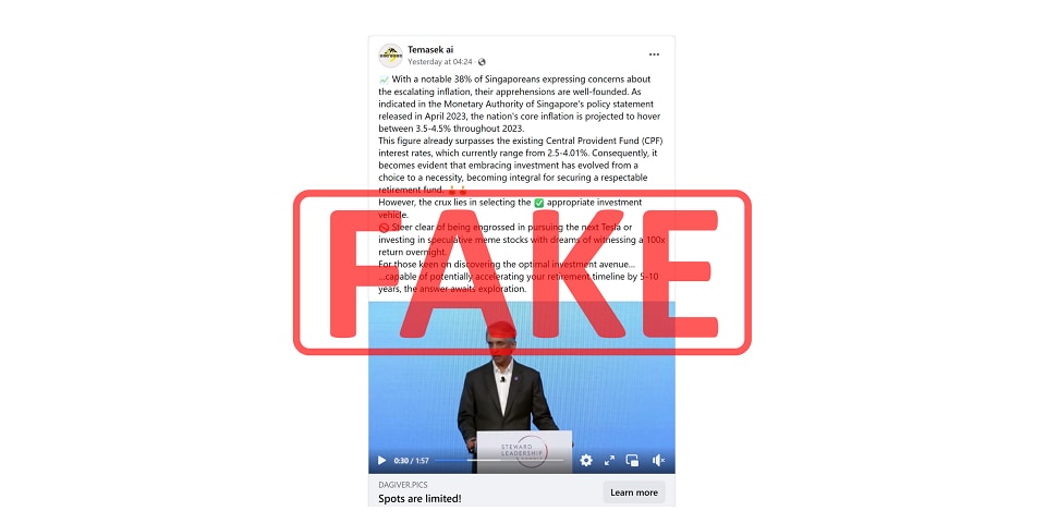 Deepfake video of Temasek senior executive promoting “Chain Wizard AI ...